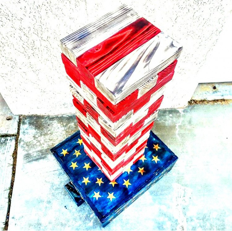 Stars and Stripes Giant Jenga - HD Fun Zone Apple Valley CA