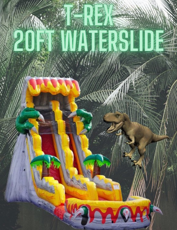 20ft T-Rex Waterslide - HD Fun Zone Apple Valley CA